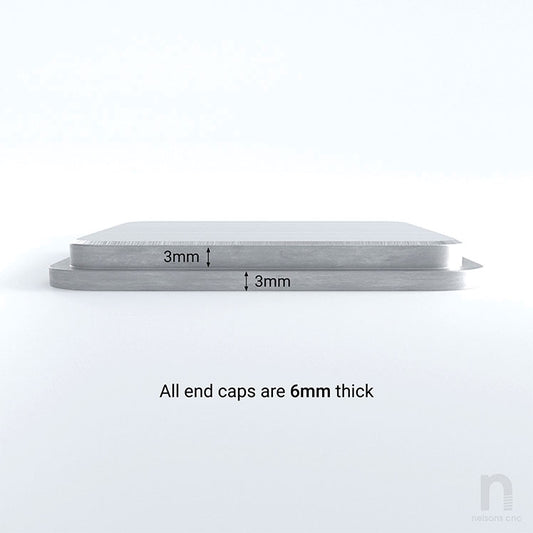Square End Cap - Radius Edge
